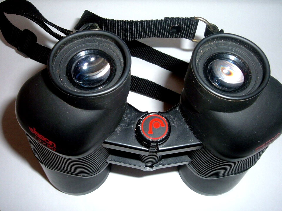 Jason Binoculars Perma Focus 2000 10-50 7.5 Degree Wide Angle with Case ...