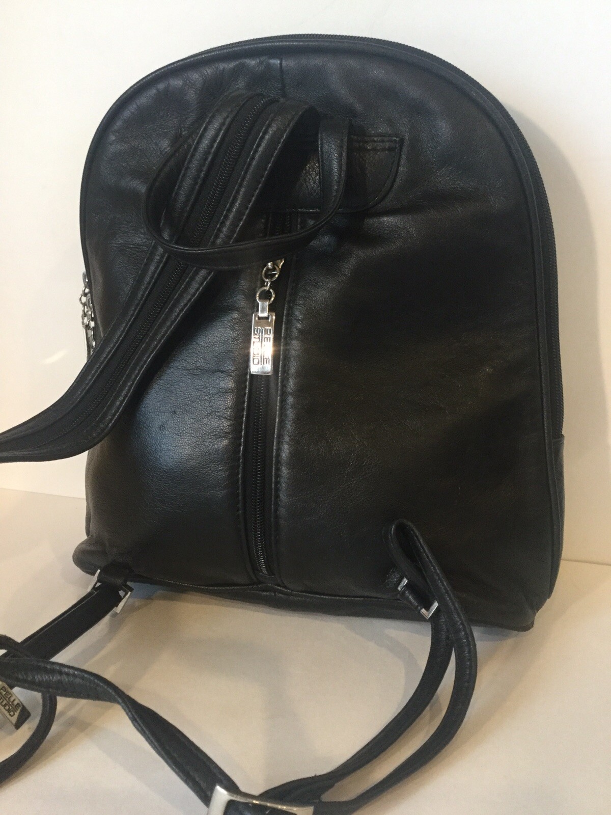 Wilsons Leather pelle Studio Backpack Purse Black Lea… - Gem