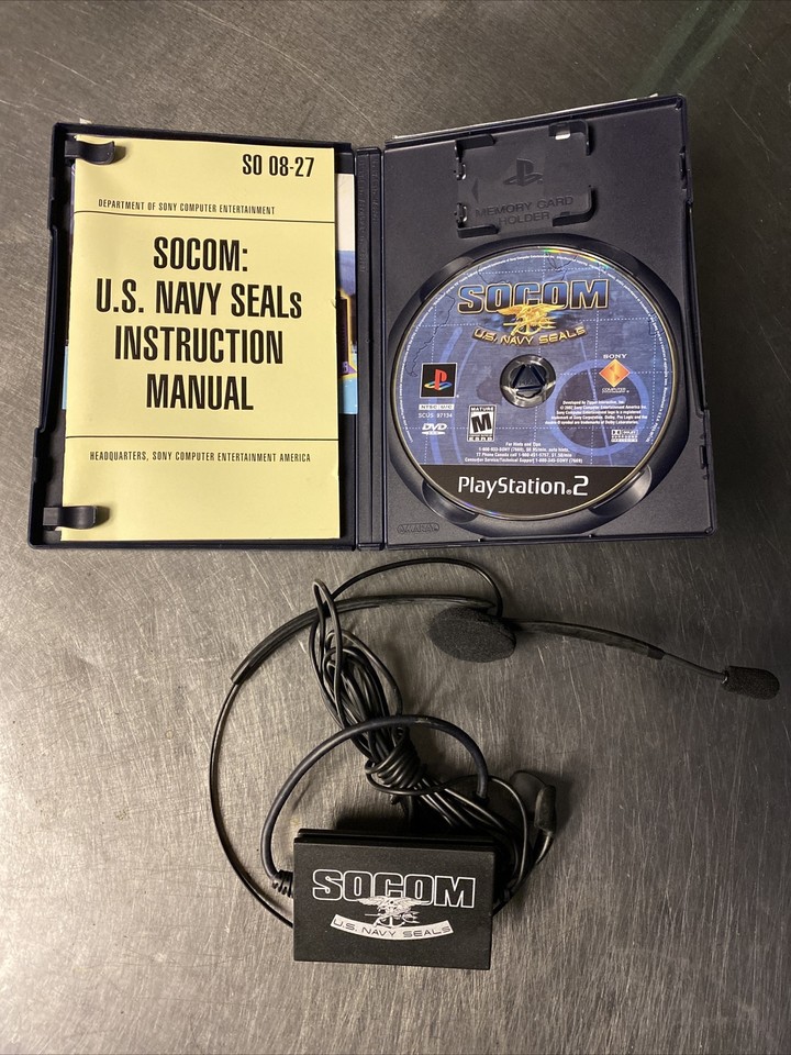 SOCOM: U.S. Navy SEALs (Sony PlayStation 2, 2002) with HEADSET ...