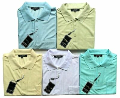 Men's JJ Willis Summer Golf Polo Shirt Top Pocket Short Sleeve ...
