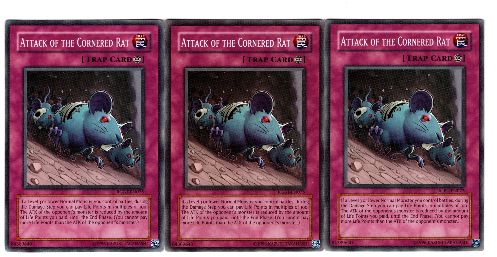 Yugioh 3X Attack of the Cornered Rat - Common - Unlimited - RGBT-EN075 Near Mint | eBay