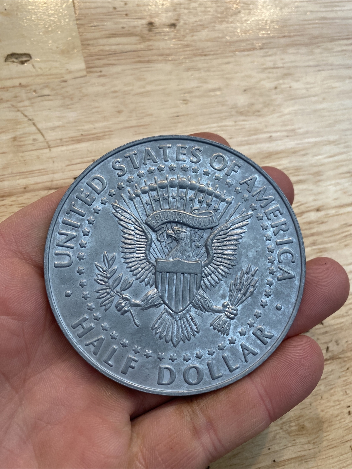 JFK John F Kennedy Paperweight President HUGE METAL Patina Collector 3 ...