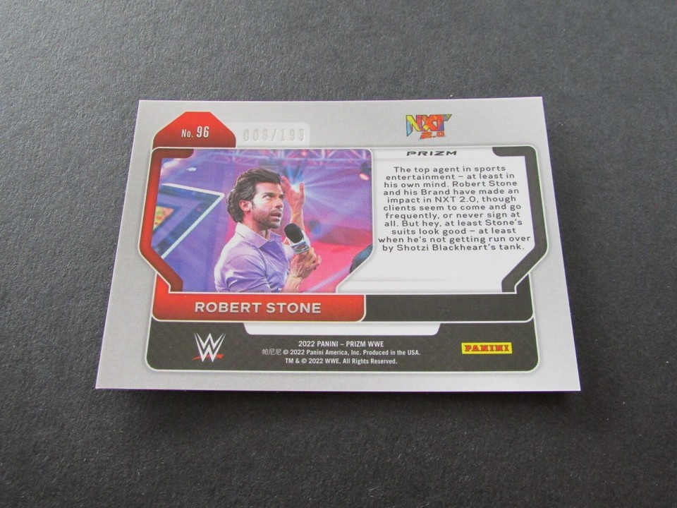 2022 Prizm WWE Robert Stone Card #27 Premium Box Set Prizm /199 | eBay