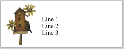 Personalized Address labels Country Birdhouse Crow (c 22) | eBay