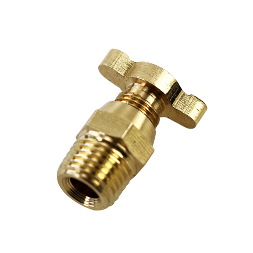 Radiator Style Thread Male Brass Petcock Drain Plug 1/4" NPT Universal ...