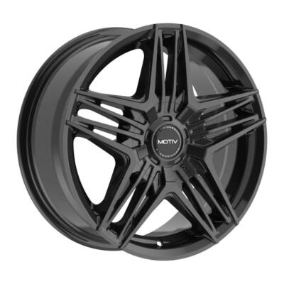 16 inch 16x7.5 Motiv 440B GLOSS BLACK wheels rims 5x100 +40 | eBay