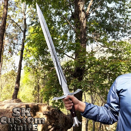 Viking Sword 5160 Spring Steel Blade Hand Forged Medival Full Tang ...