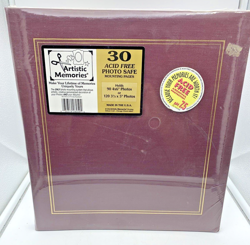 Artistic Memories 30 ACID Free SCRAPBOOK Pages Burgundy New Sealed | eBay