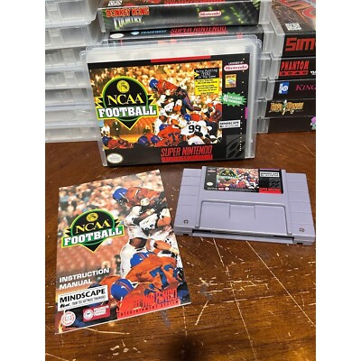 NCAA Football for Super Nintendo w/Case and Manual SNES | eBay