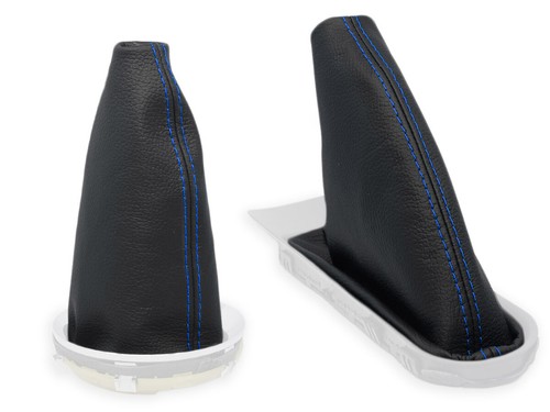 FOR MINI COOPER R56 GEAR SHIFT BOOT HANDBRAKE GENUINE LEATHER STITCHING ...