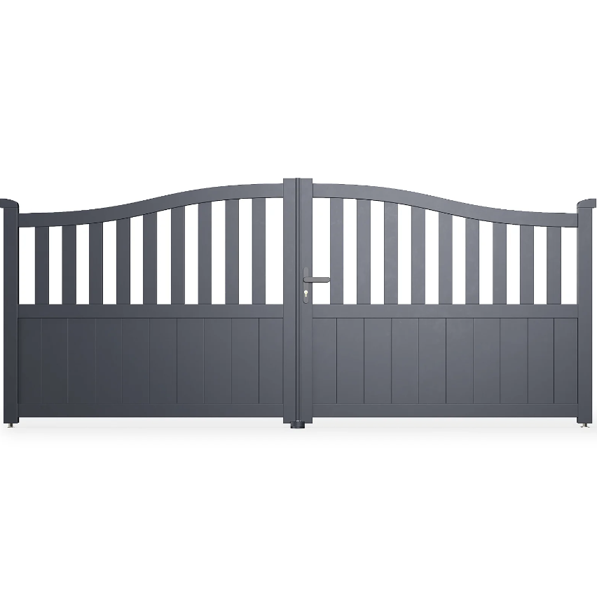 BillyOh Ward Aluminium Garden Gate Half Slatted Design Secure Lockable ...