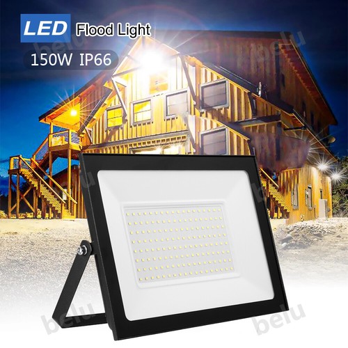 150W LED Flood Light Garden Outdoor Lamp Yard Security Spotlight Cool ...
