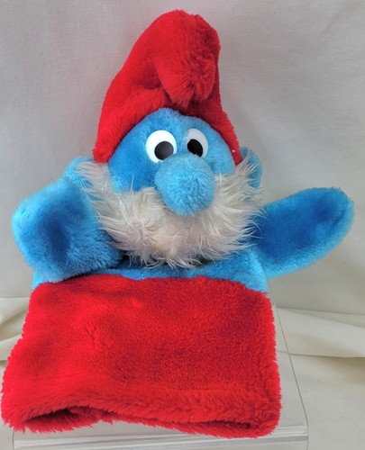 Vintage 1981 Papa Smurf Hand Puppet Wallace Berrie Peyo 11" will fit ...