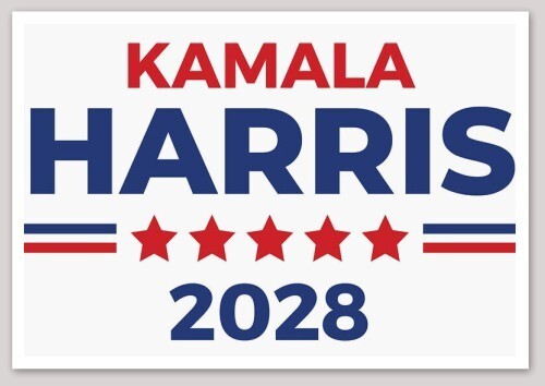 Kamala Harris 5x3.5 Inch For President 2028 Vinyl Bumper Sticker | eBay