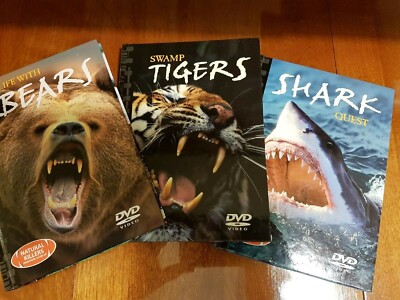 Lot of 3 Natural Killers Predators Close Up series DVD Tigers Bears ...