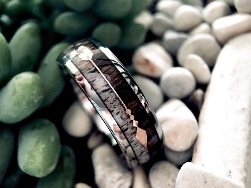 Wave Ring, Ocean Wave Pattern Engraved Tungsten Carbide Ring, Mens and ...