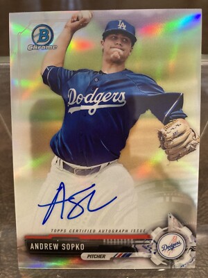 2017 Bowman Chrome Andrew Sopko Auto Refractor #/499 Dodgers #CPA-AS | eBay