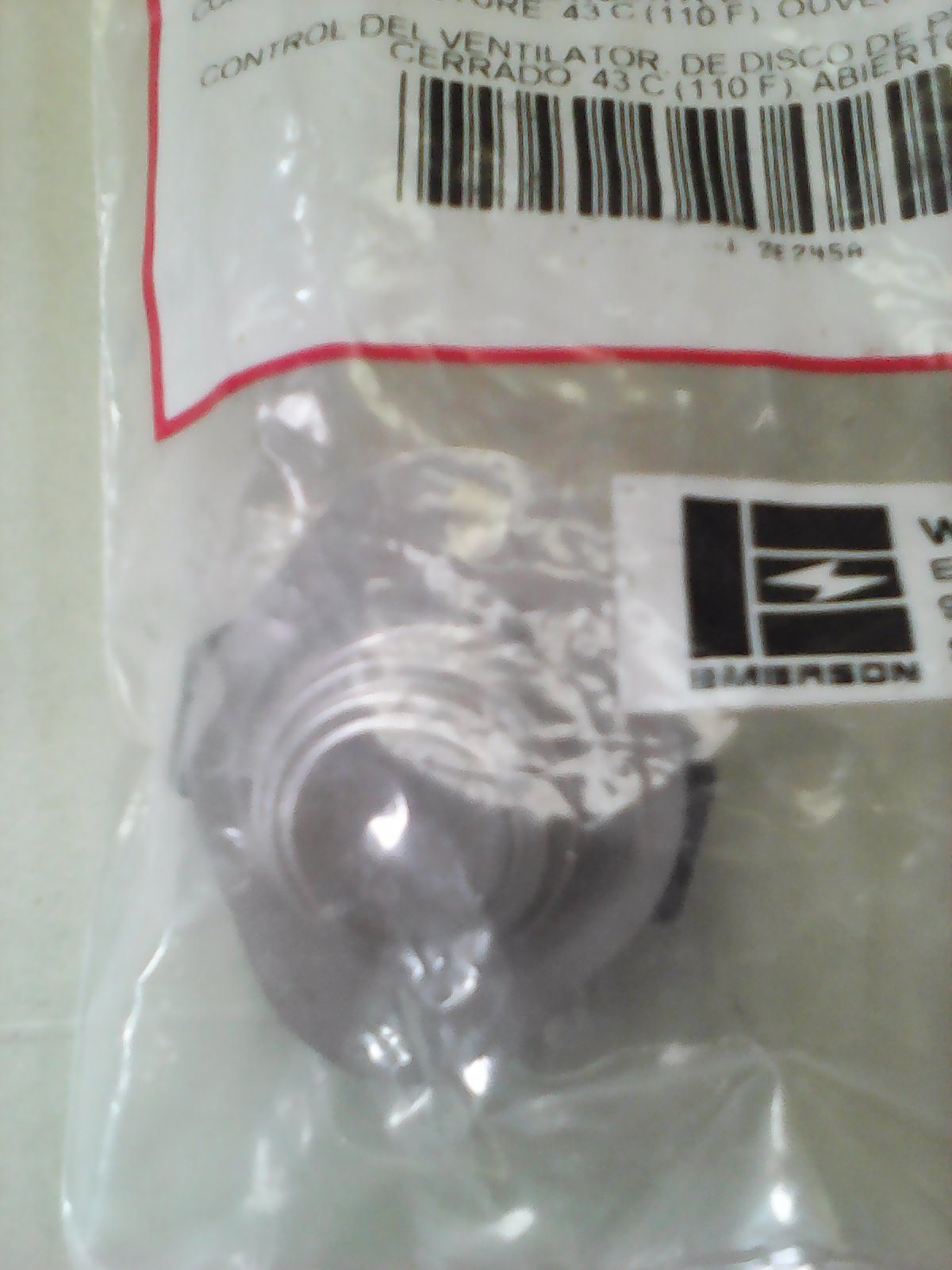 White Rodgers 3F01-111 snap disk fan control fixed setting closed 110f ...