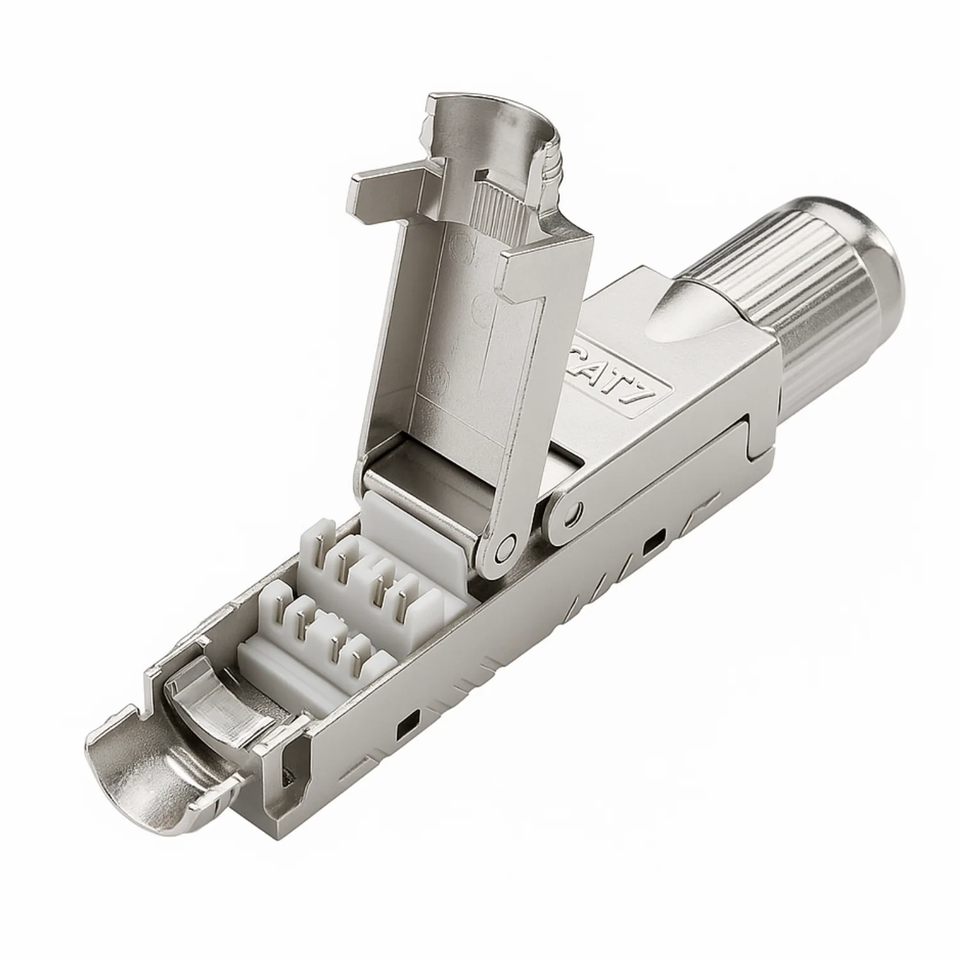 Netzwerkdose CAT.7 CAT.8 Keystone Module 1/2-Port RJ45 LAN-Dose STP ...