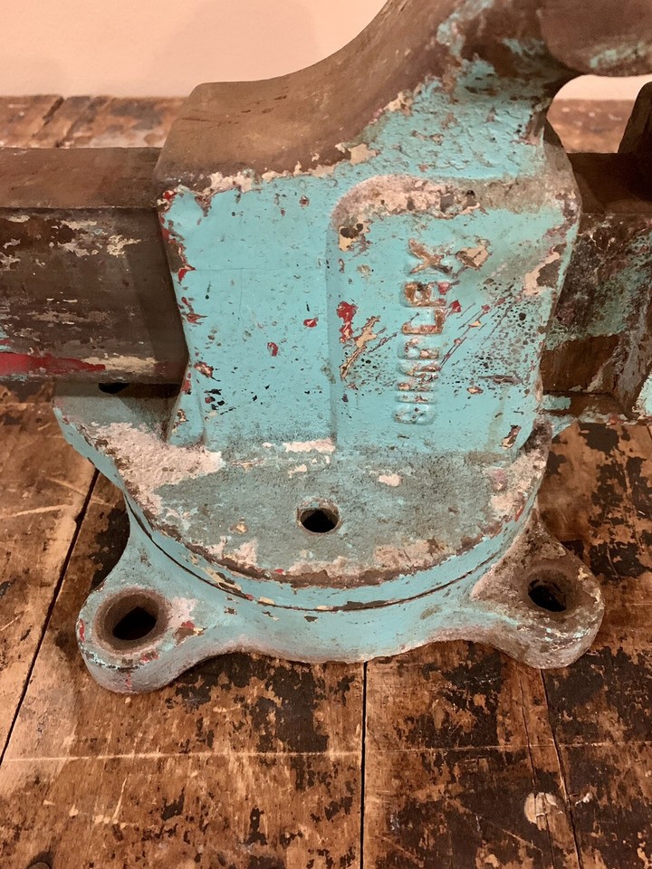 Vintage Simplex No.41 Steel Slide Swivel Bench Vise 4" Jaw Collectible ...