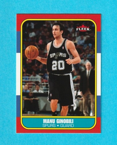 2006-07 FLEER 20TH ANNIVERSARY 1986-87 #79 MANU GINOBILI SAN ANTONIO ...