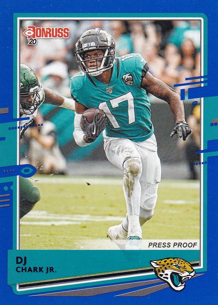 2020 DONRUSS PRESS PROOF BLUE - DJ CHARK JR. #128 JACKSONVILLE JAGUARS ...