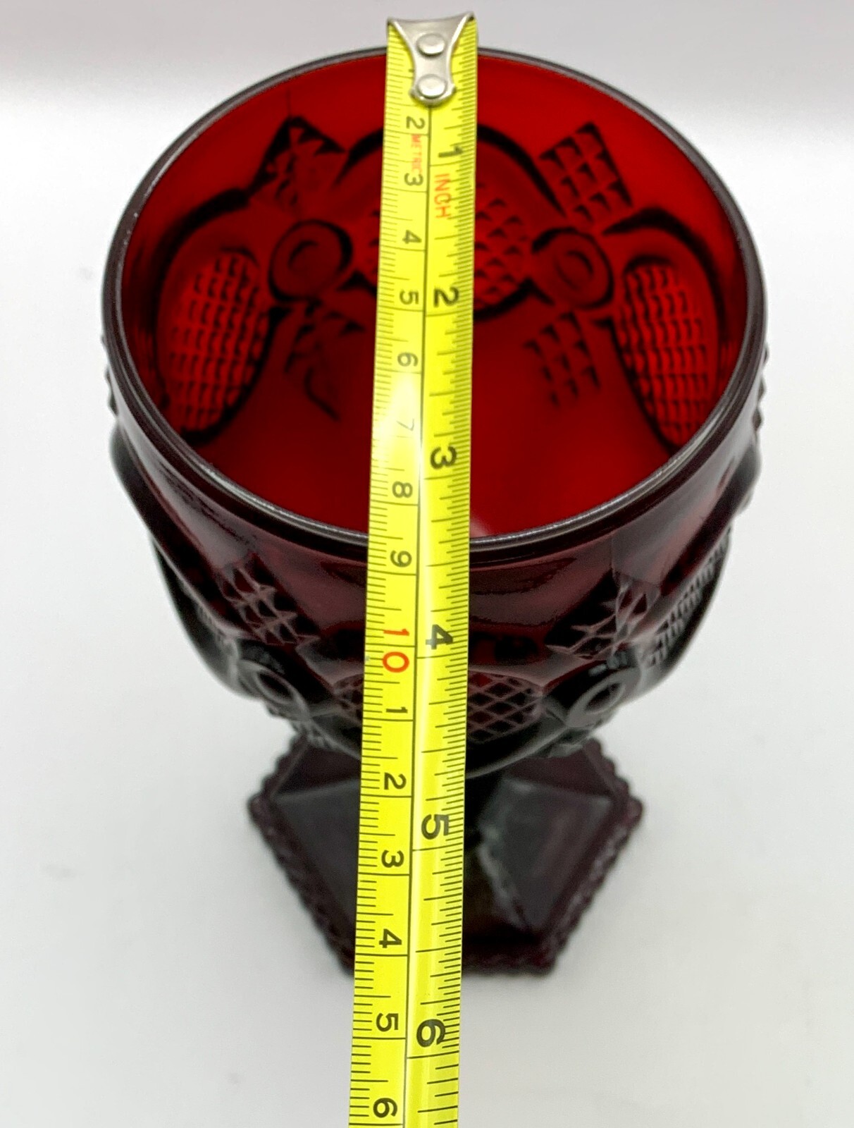 Avon Cape Cod Collection Water Goblets Ruby Red 6” Set of 8 Vintage ...