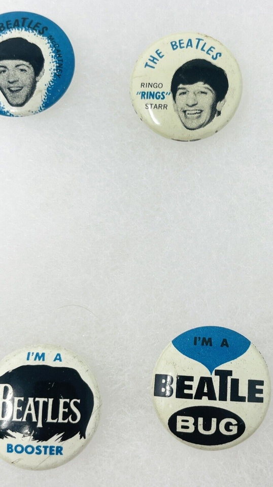 Rare Vintage Beatles Blue 9 Pinback Set Fan Club Collectible Pins | eBay