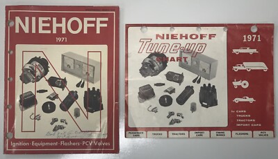 1971 NIEHOFF Weatherly Index & Tune-Up Chart for Cars, Trucks, Tractors ...