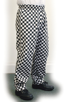 Chef Trousers BonChef Black & White Check Baggies Unisex Pants Chefs ...