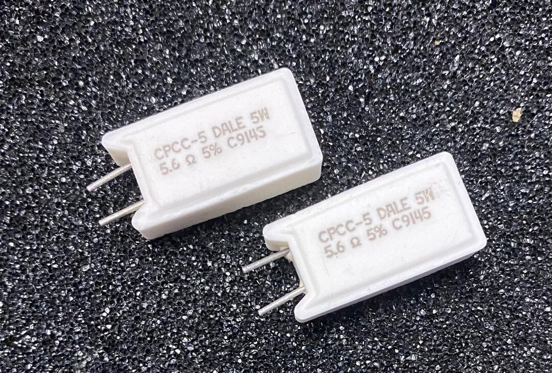 DALE CPCC-5 5W 5.6 Ohm 5% Sand Stone Wirewound Resistor Vertical Mount ...