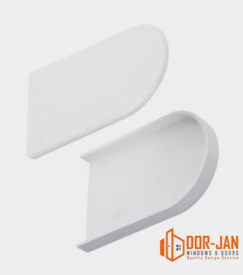 2pcs Short End Caps Cover Board Window Sill Bullnose End Caps Plug Flat ...