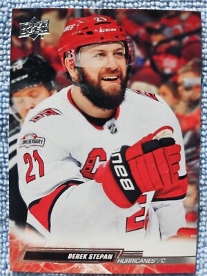 2022-23 UD Extended Series Base #530 Derek Stepan - Carolina Hurricanes ...