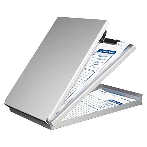 Metal Clipboard Case with Storage Box Self Locking A5 Paper Holder ...