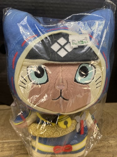 Monster Hunter Rise 9" Palico Chibi Plush Capcom Cat Blue Ninja - Japan ...