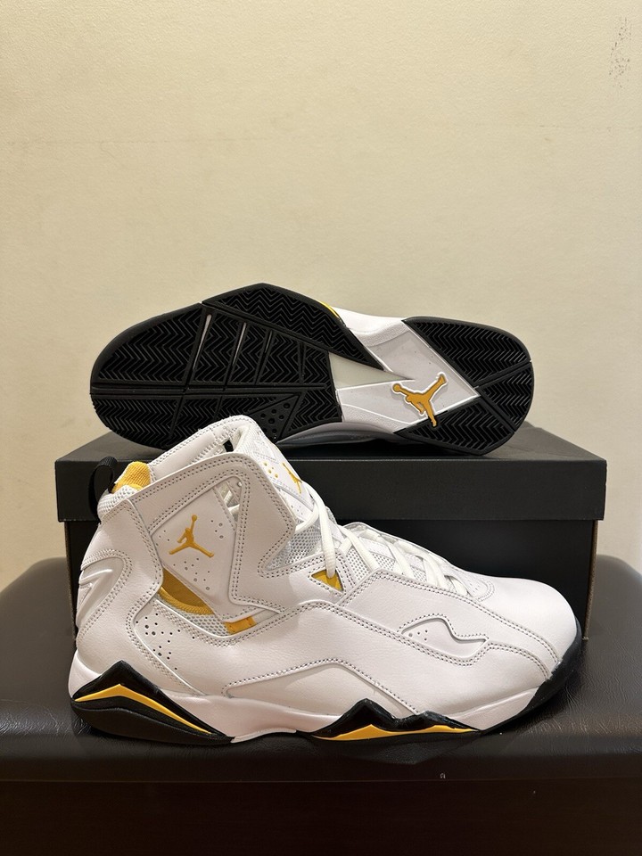 NIB $150 Men's Jordan True Flight White/Black-Yellow Ochre 342964 107 ...