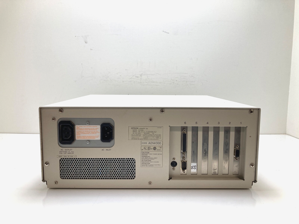 Vintage Epson Equity IIe | 286 12MHz | 1.2M Floppy | NO HDD | VGA ...