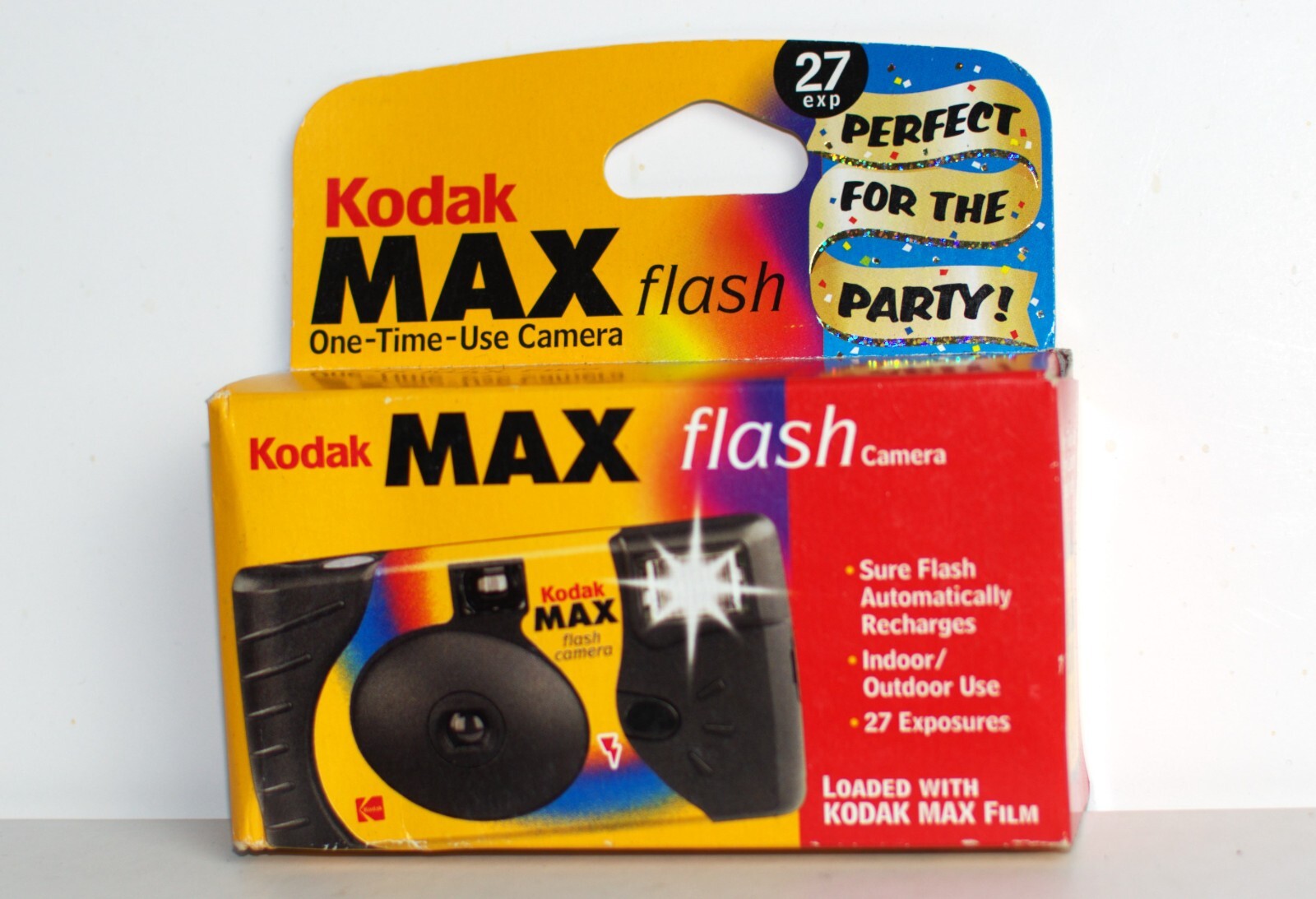Kodak Max Flash One Time Use Camera 27 exposure w/800 Speed Film ...