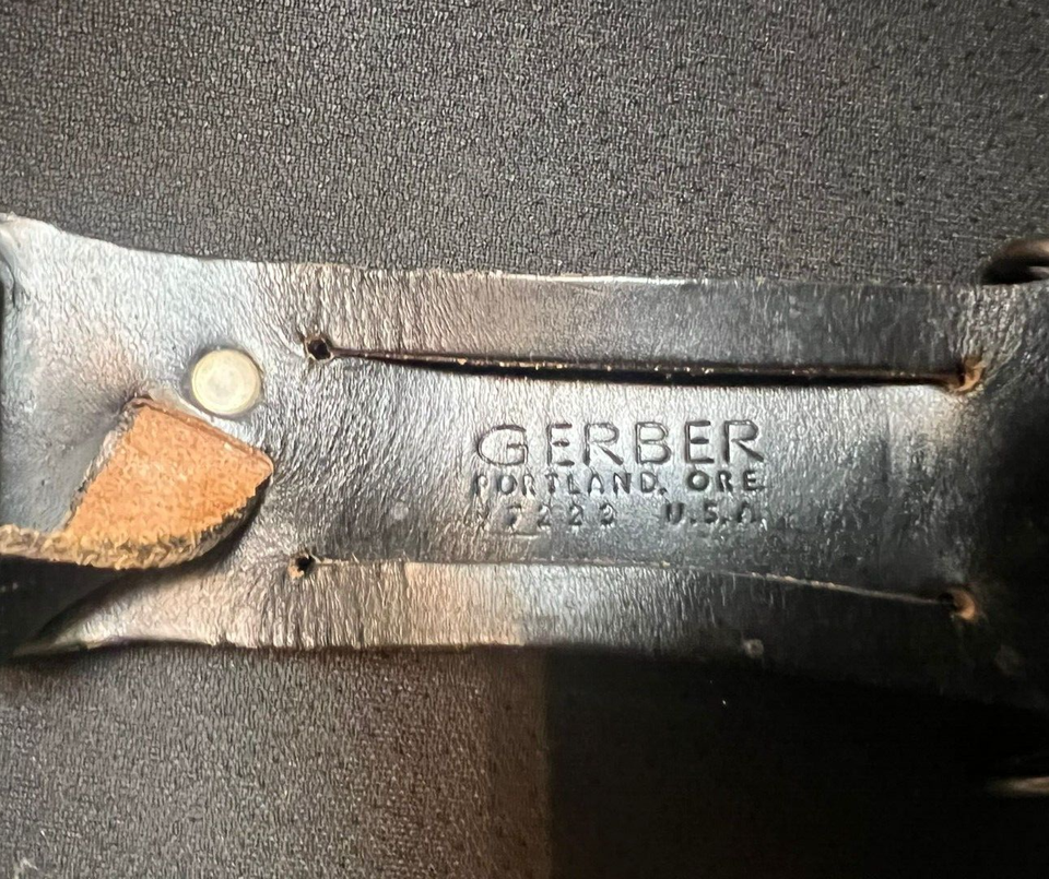 Vintage Gerber Mark II Dagger Knife with Original Leather Sheath ...
