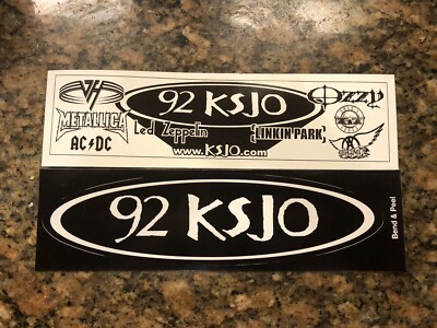 Vintage KSJO Radio 92.3 FM Bumper Sticker Decal San Jose California | eBay