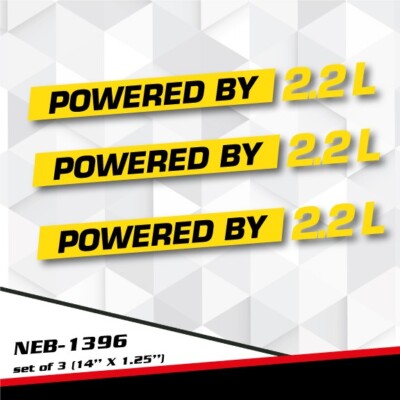 POWERED BY 2.2L Decal Sticker for ECOTEC MAZDA HONDA CIVIC PRELUDE ...