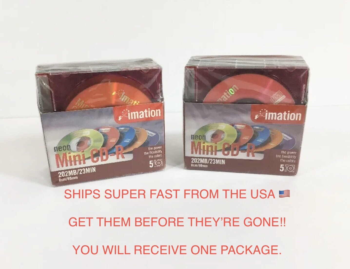 1 X IMATION MINI COLORED CD-R DISCS 8cm/80mm 202MB/ 23 MINUTES | eBay