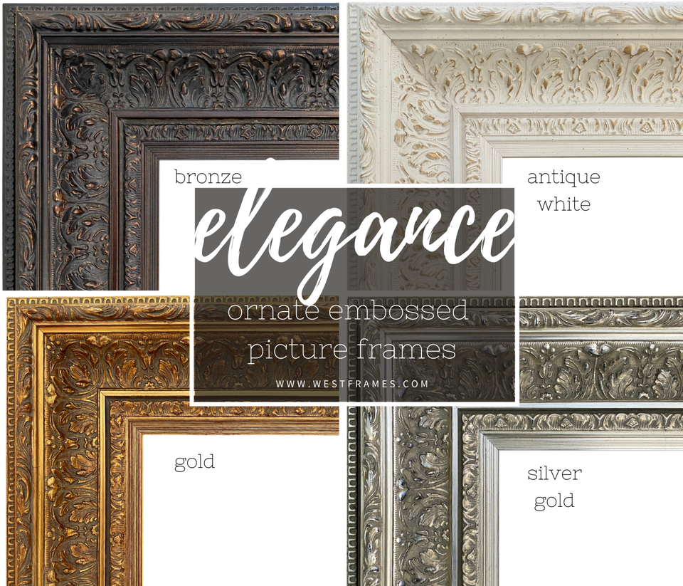 West Frames Elegance French Ornate Embossed Wood Picture Frame Antique ...
