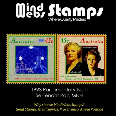 Australian Decimal Stamps 1993 45c Women in Parliament, Se-Tenant Pair ...