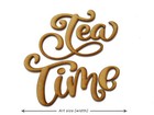 Wooden MDF "Tea Time" Shape Letters Word Wall Art Sticker Room Decor ...