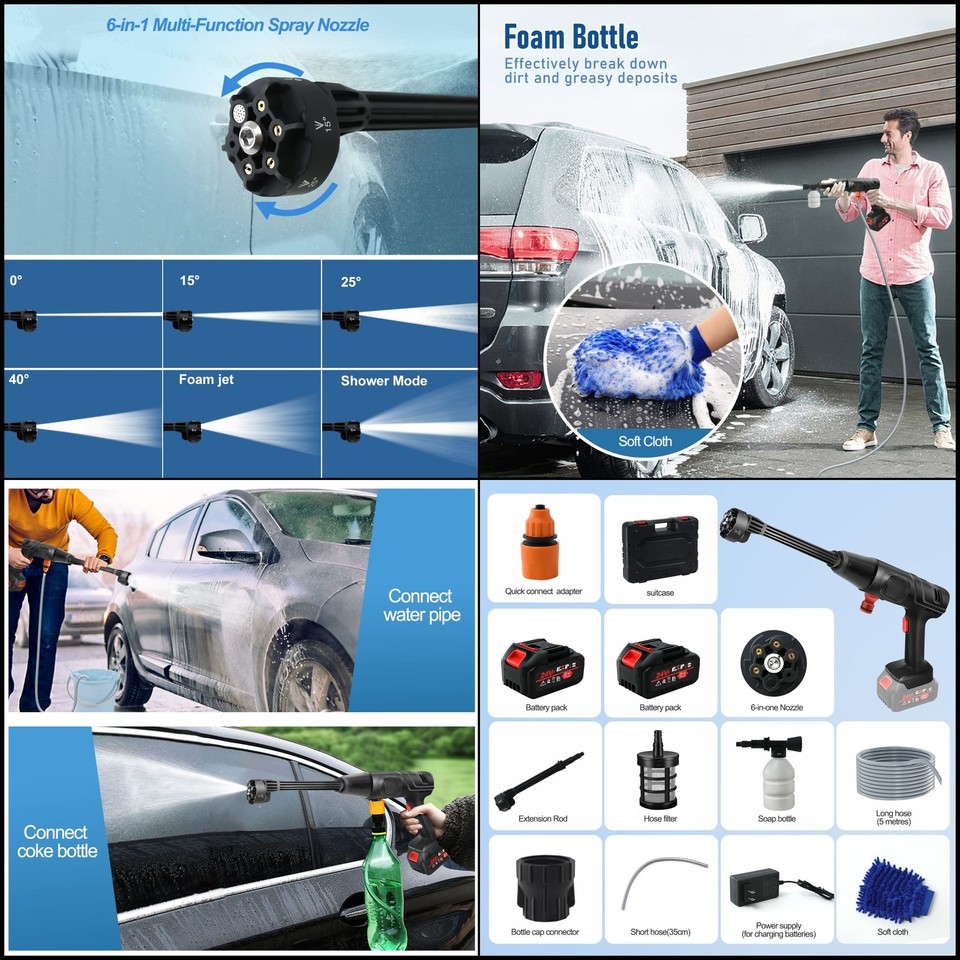 Ez Jet Hydrowasher, Ez Jet Power Washer, Cordless Pressure Washer, 652 ...