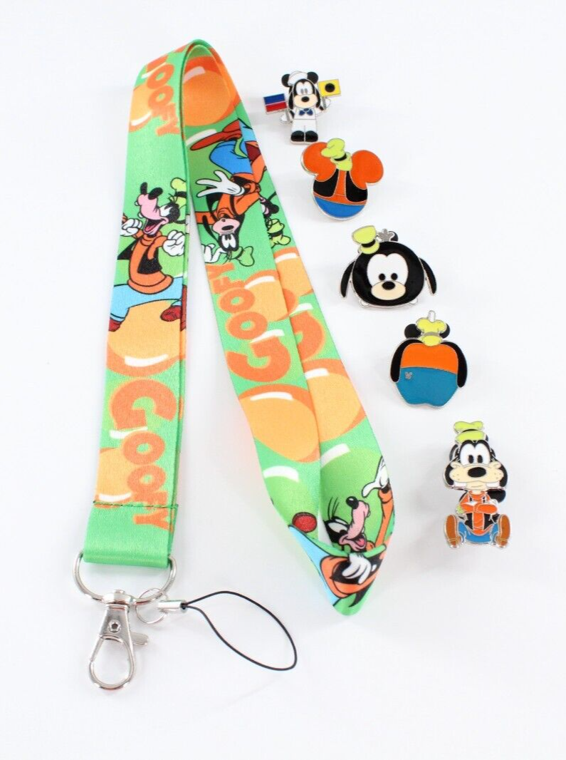 Disney Goofy Lanyard with 5 Goofy Trading Pin Starter Set | eBay