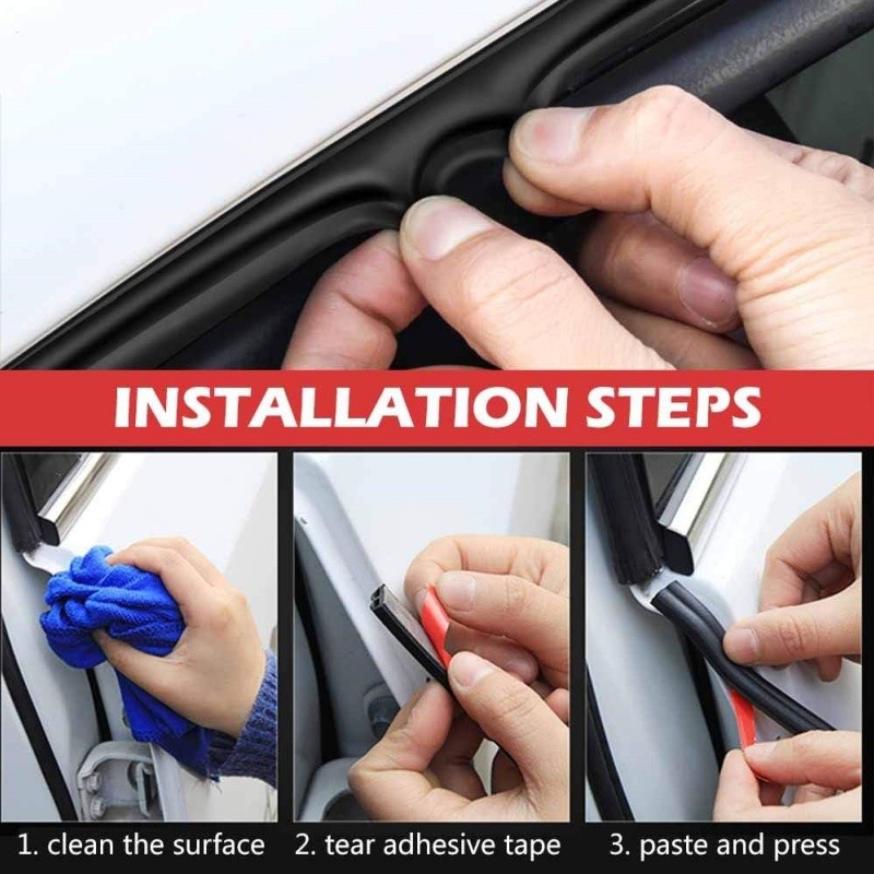 33Ft Universal Self Adhesive Weather Seal Strip for Car Door Window ...