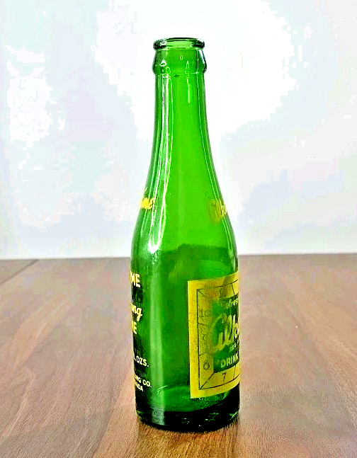Alka-Time 7 Fl Oz Green Bottle ACL Label 1940's Las Vegas Coca Cola ...