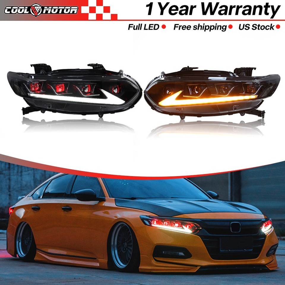 For Honda Accord 2018-2022 Full LED Headlights Assembly Tail lights ...